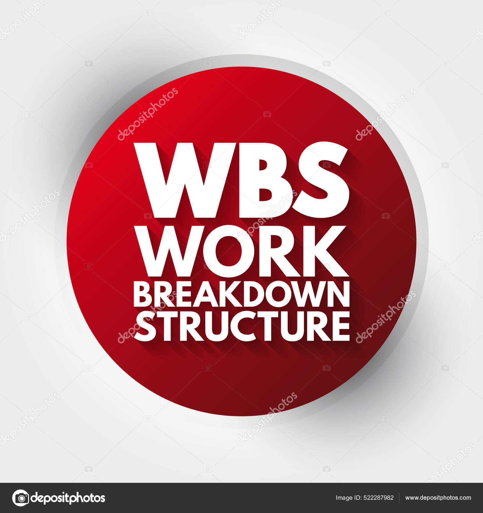 Wbs Work Breakdown Structure Acronym Business Concept Background Stock ...