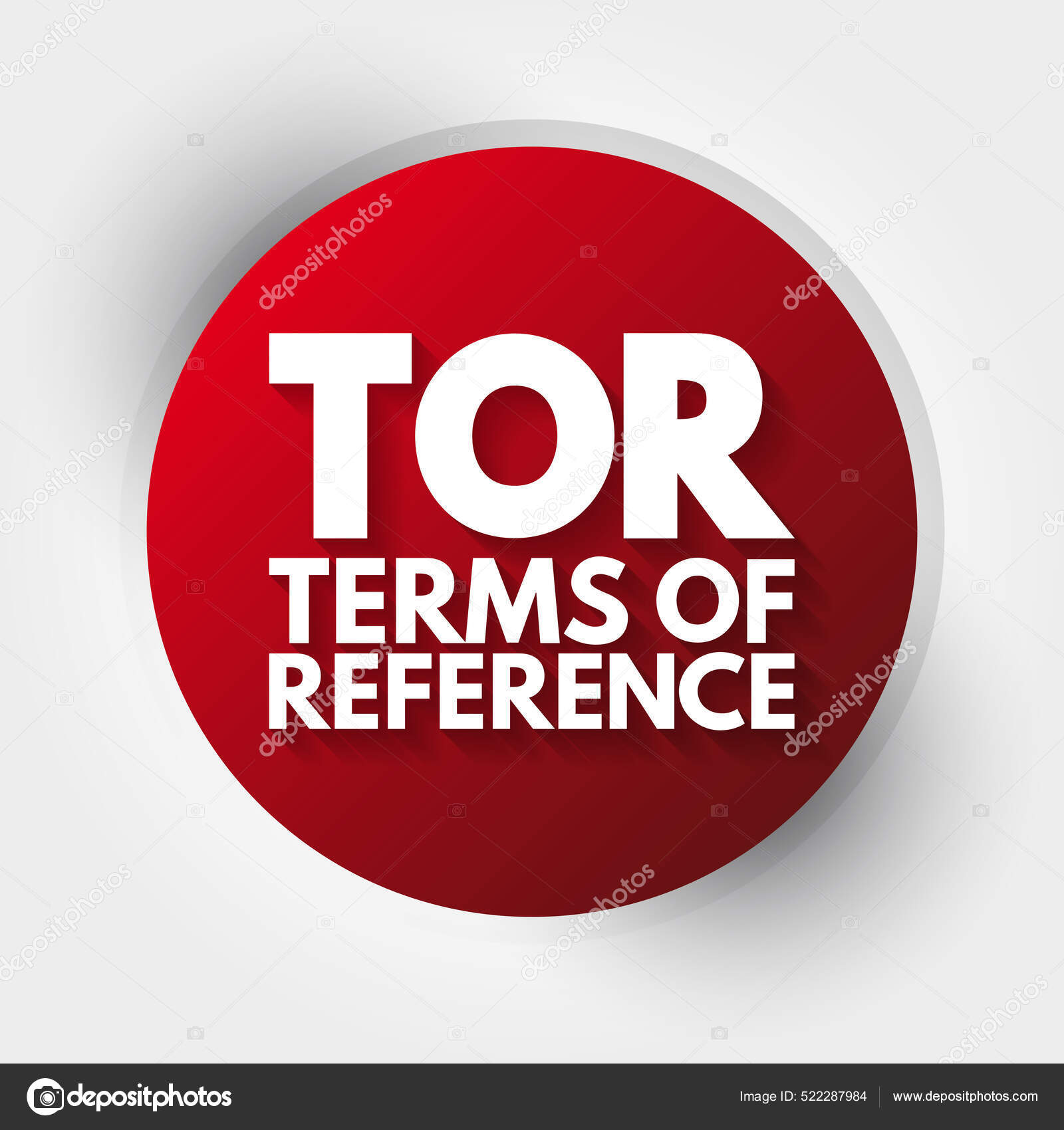 Tor Terms Reference Acronym Business Concept Background Stock Vector ...