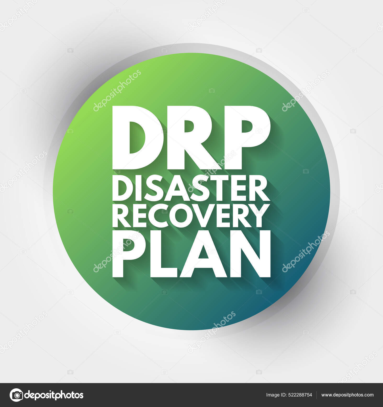 Drp Disaster Recovery Plan Acronym Business Concept Background Stock ...
