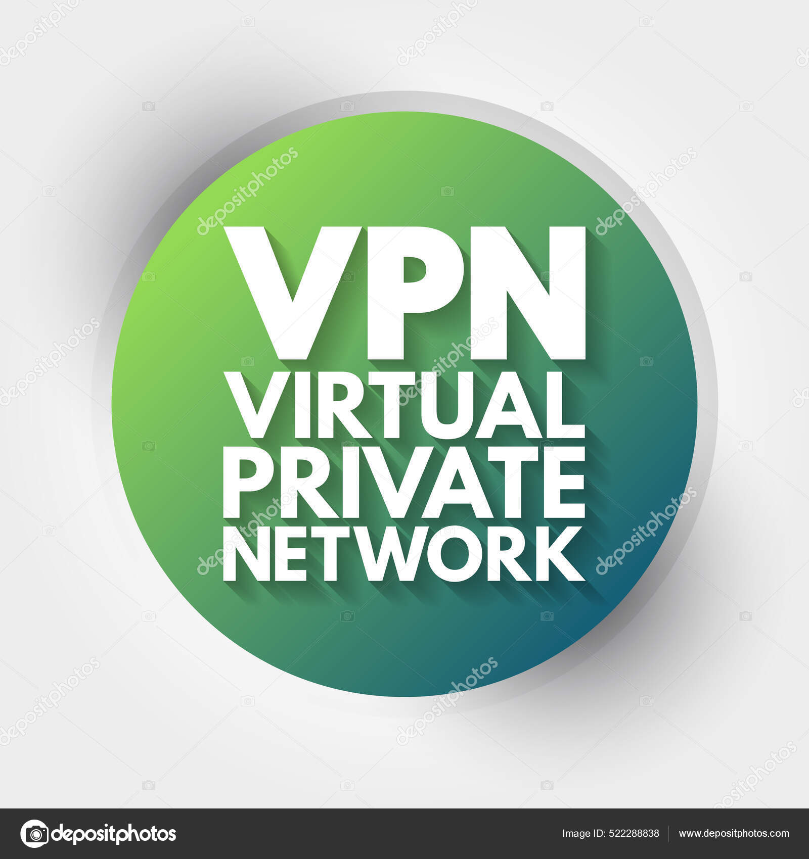 Vpn Virtual Private Network Acronym Technology Concept Background Stock ...