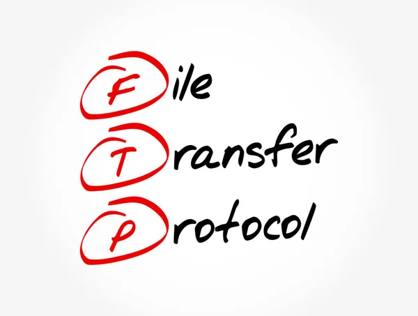 Ftp File Transfer Protocol Acronym Technology Concept Background Stock ...