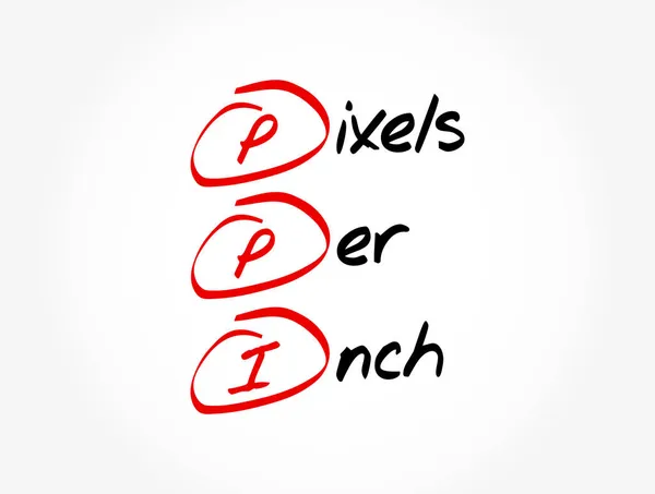 Ppi Pixels Inch Acronym Technology Concept Background Stock Vector by ...