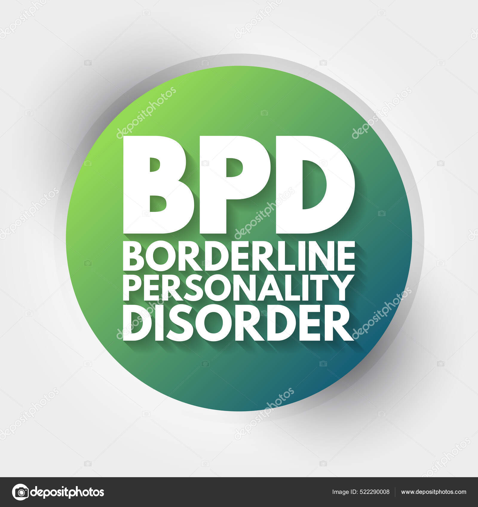 Bpd Borderline Personality Disorder Acronym Medical Concept Background ...
