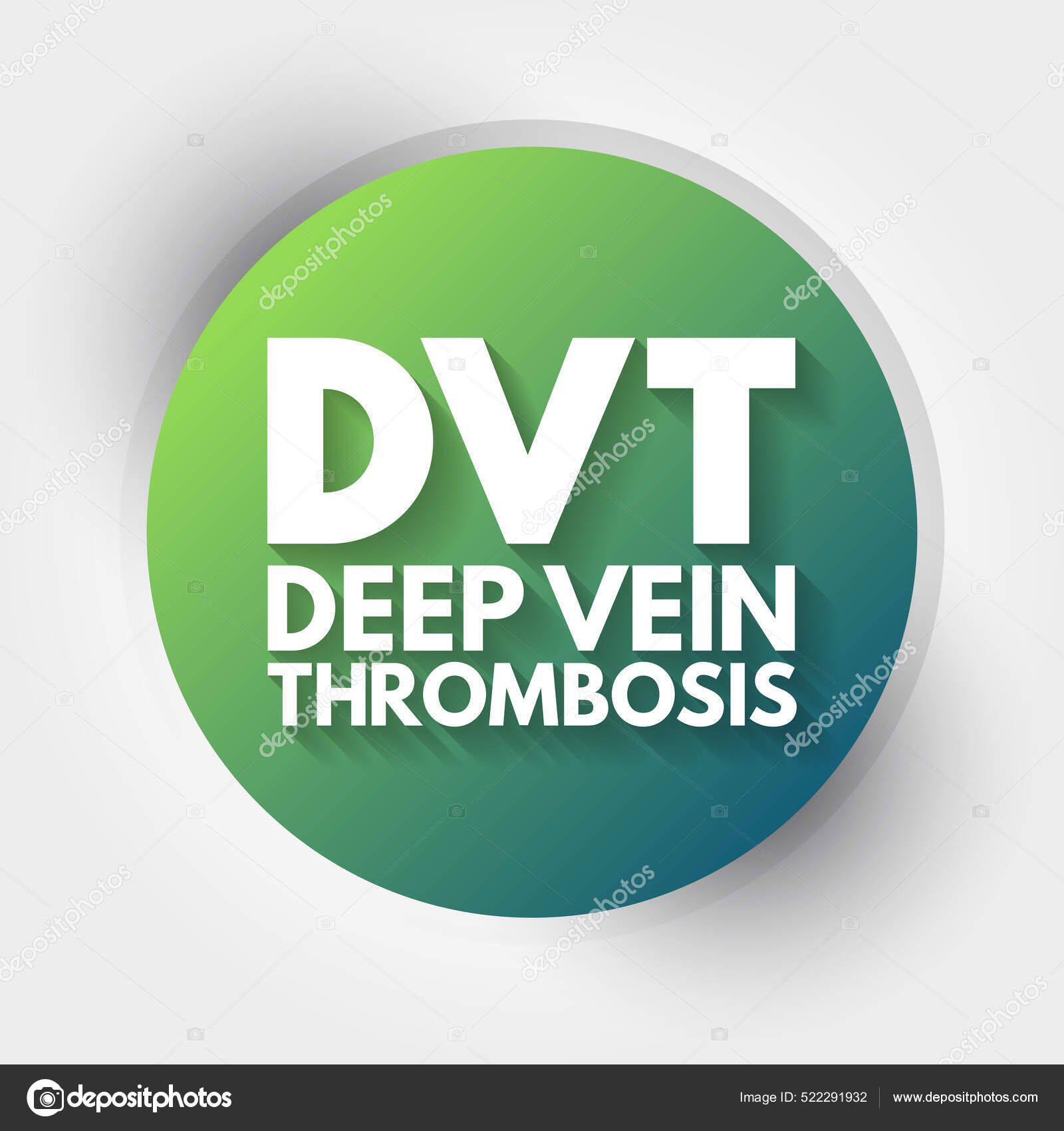 Dvt Deep Vein Thrombosis Acronym Medical Concept Background Stock ...