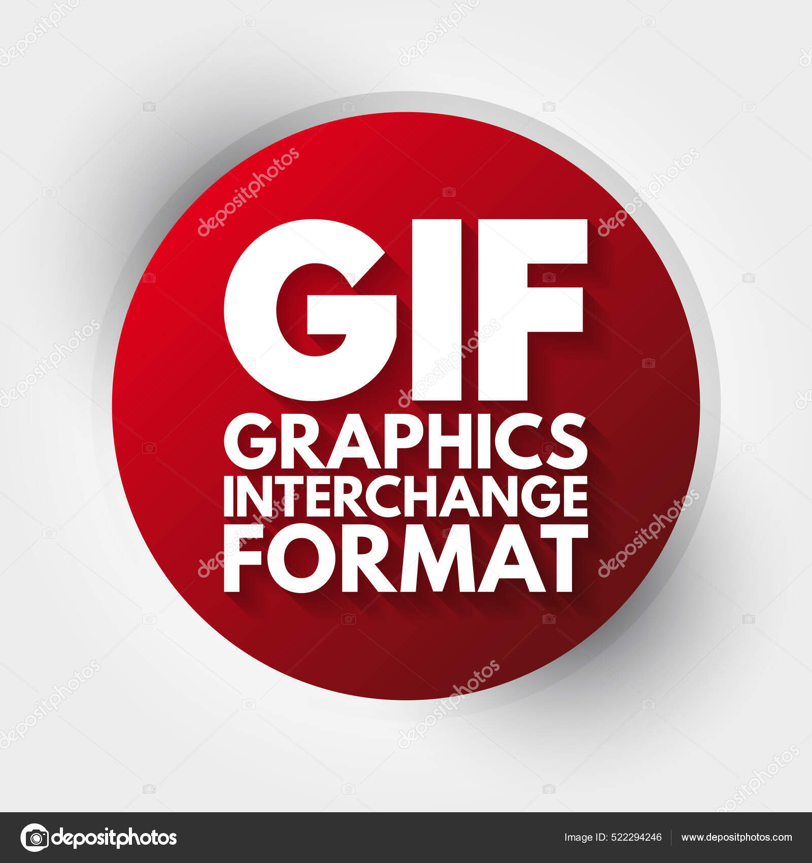 Gif Graphics Interchange Format Acronym Concept Background Stock Vector ...