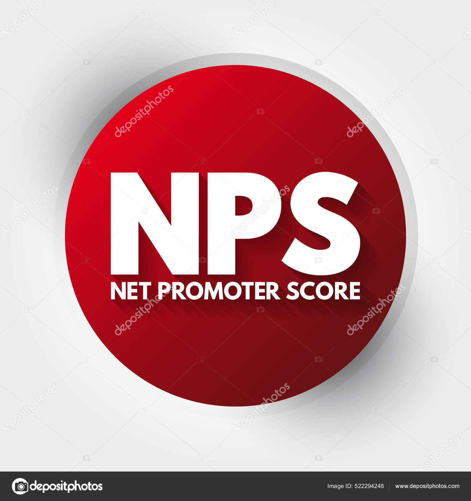 Nps Net Promoter Score Acronym Business Concept Background Stock Vector ...