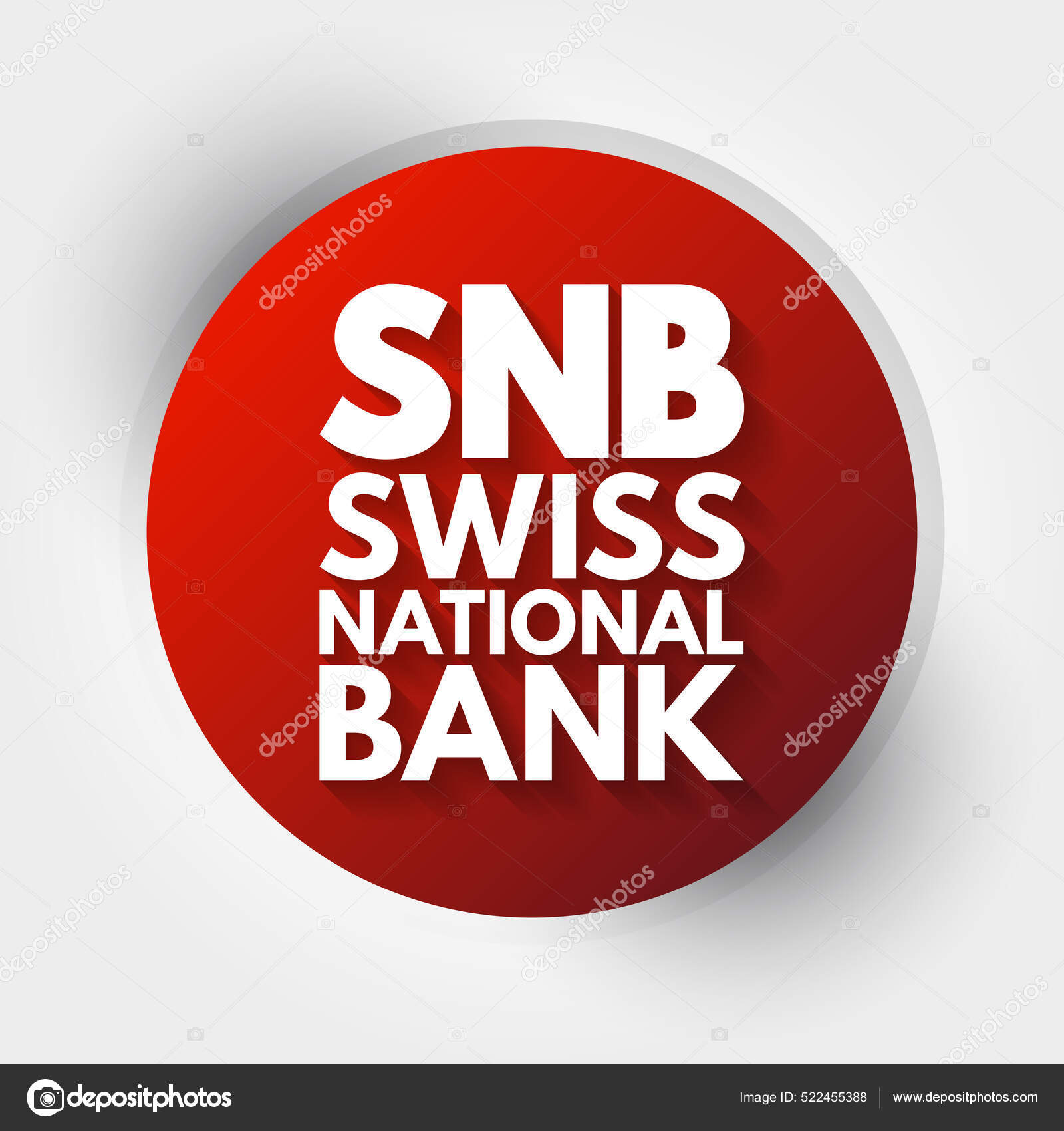 Snb Swiss National Bank Acronym Business Concept Background Stock ...