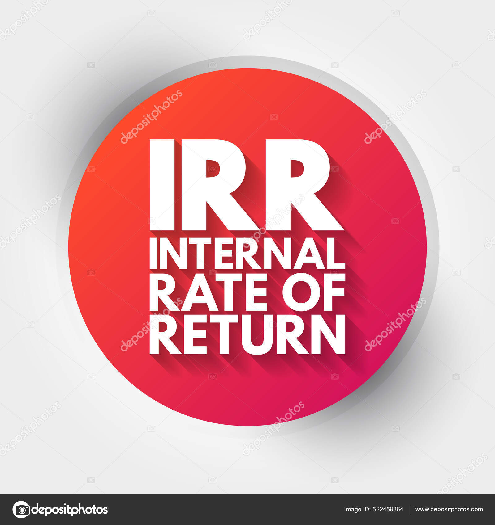 Irr Internal Rate Return Acronym Business Concept Background Stock ...