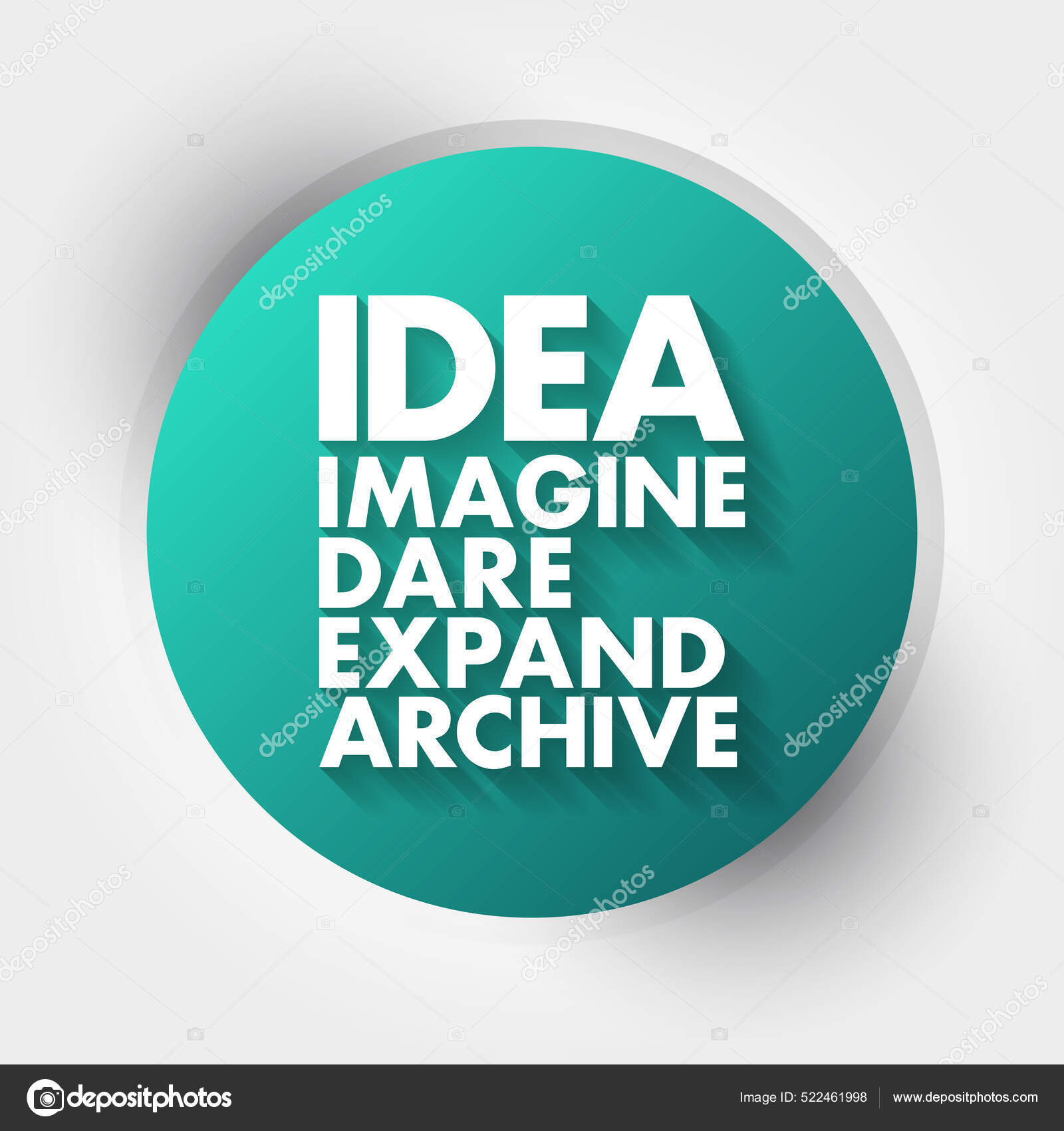 Idea Imagine Dare Expand Achieve Acronym Business Concept Background ...