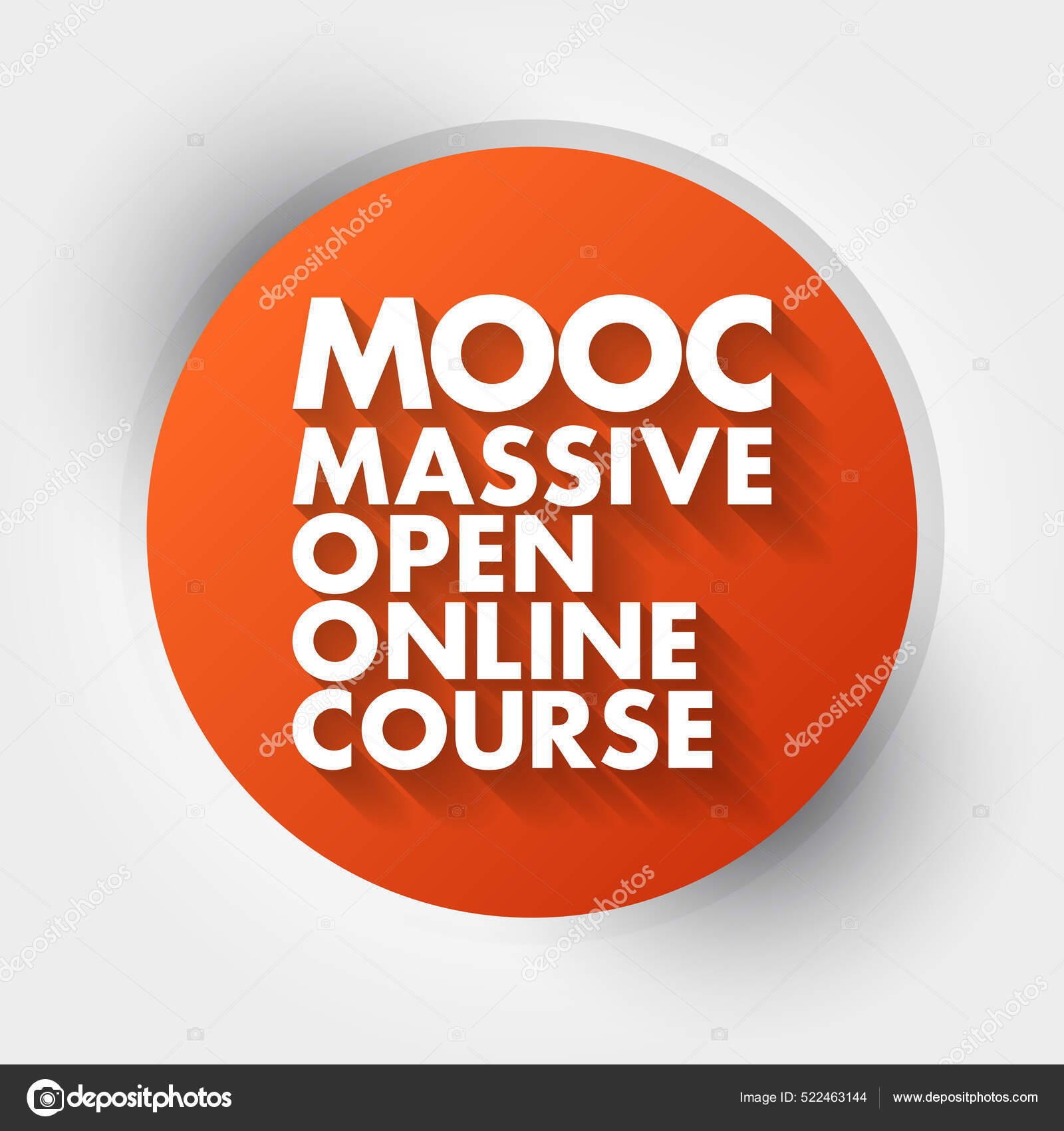 Mooc Massive Open Online Course Acronym Business Concept Background ...