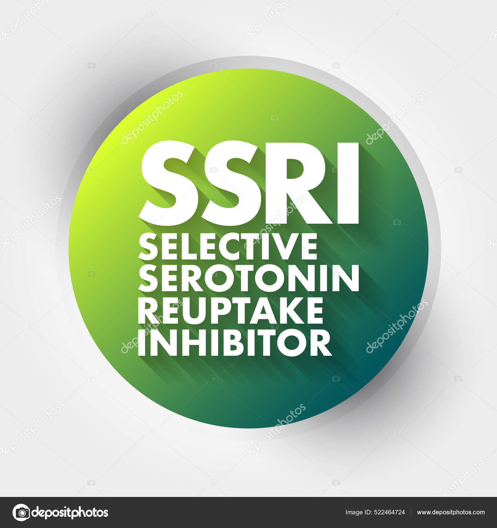 Ssri Selective Serotonin Reuptake Inhibitor Acronym Medical Concept ...