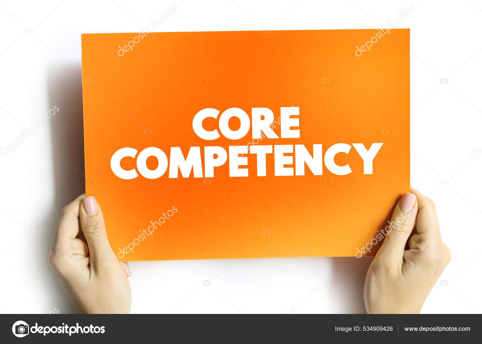 Core Competency Text Quote Card Concept Background Stock Photo by ...