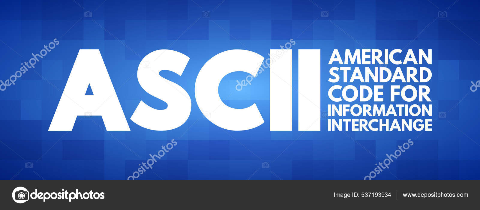 Image vectorielle Ascii American Standard Code Information Interchange ...