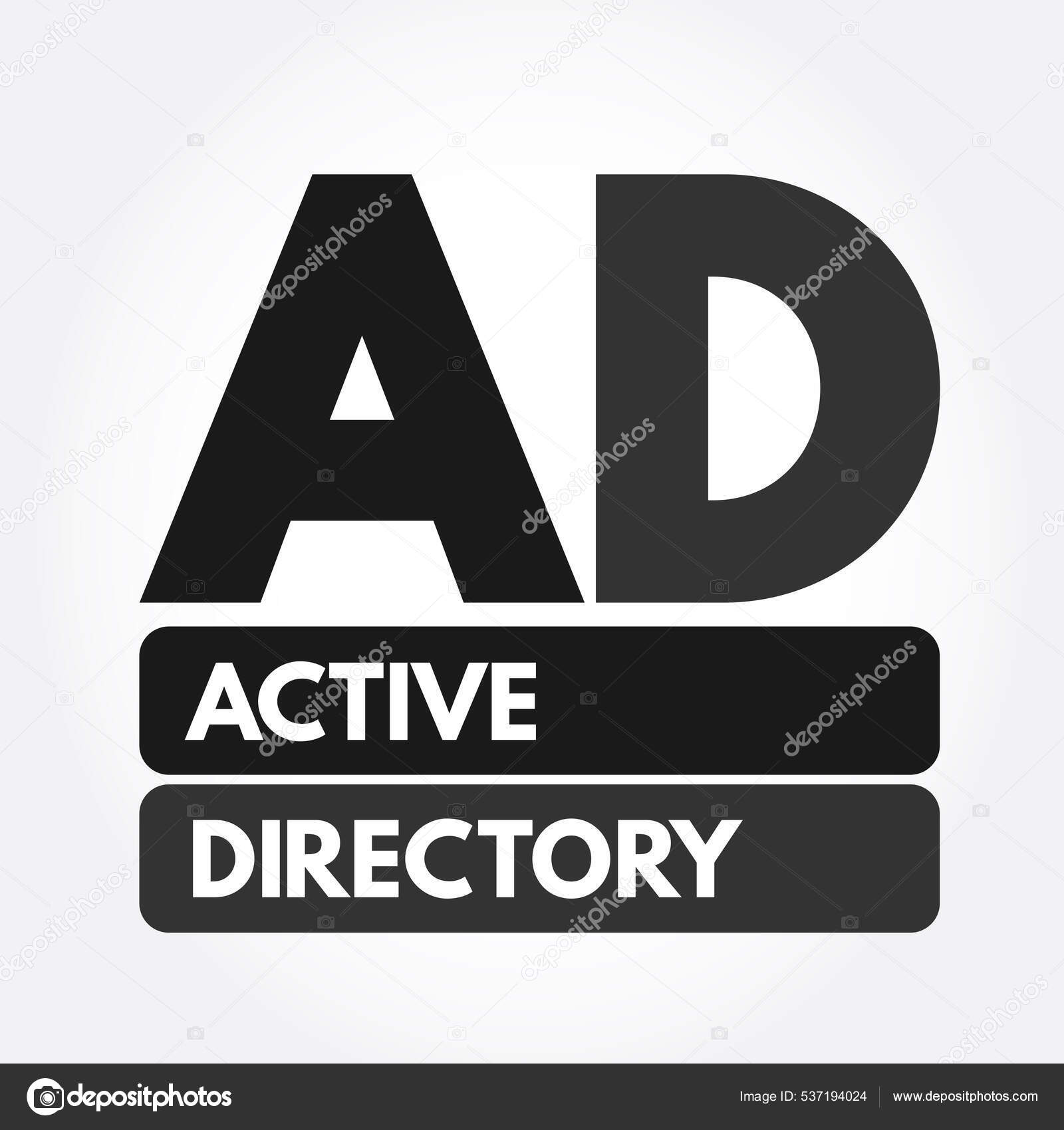 Active Directory Acronym Technology Concept Background Stock Vector ...
