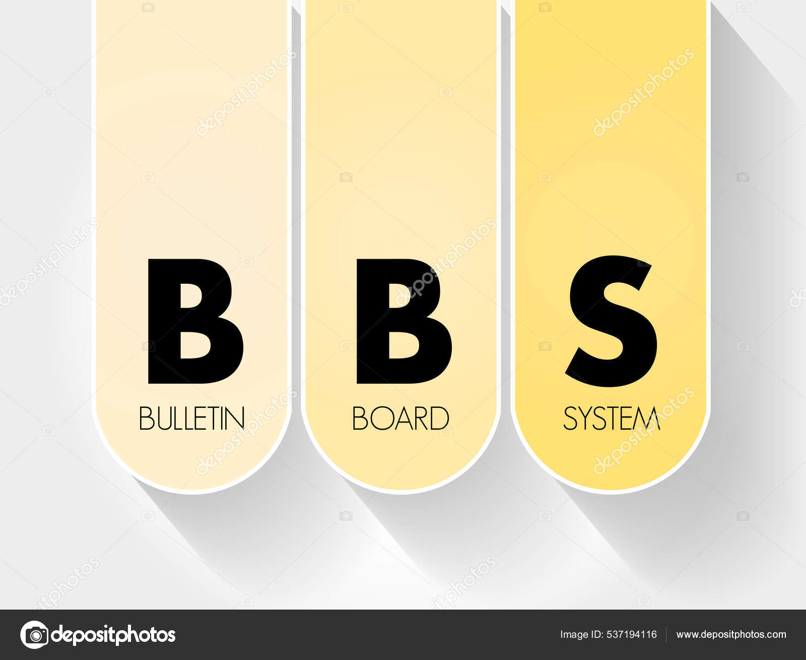 Bbs Bulletin Board System Acronym Technology Concept Background Stock ...