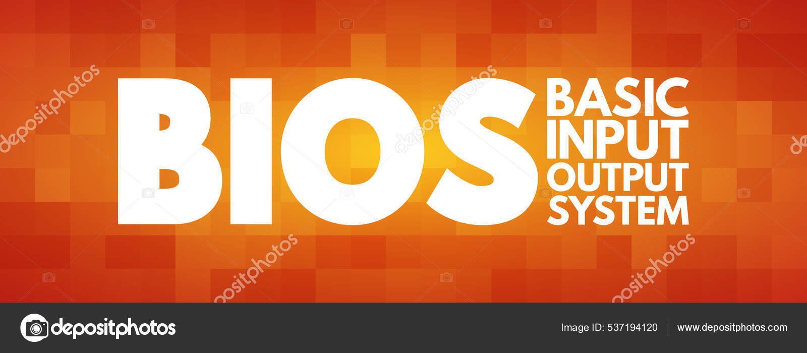 Bios Basic Input Output System Acronym Technology Concept Background Stock Vector Image by ...