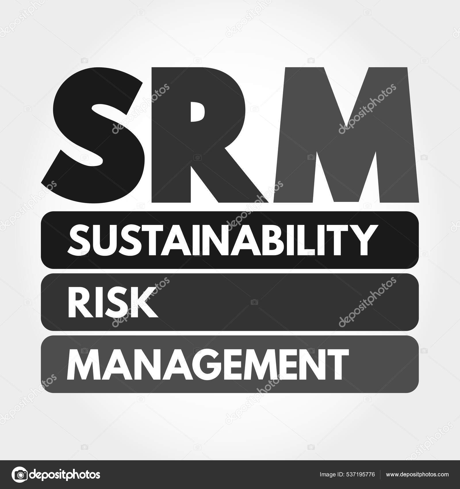 Srm Sustainability Risk Management Acronym Business Concept Background ...