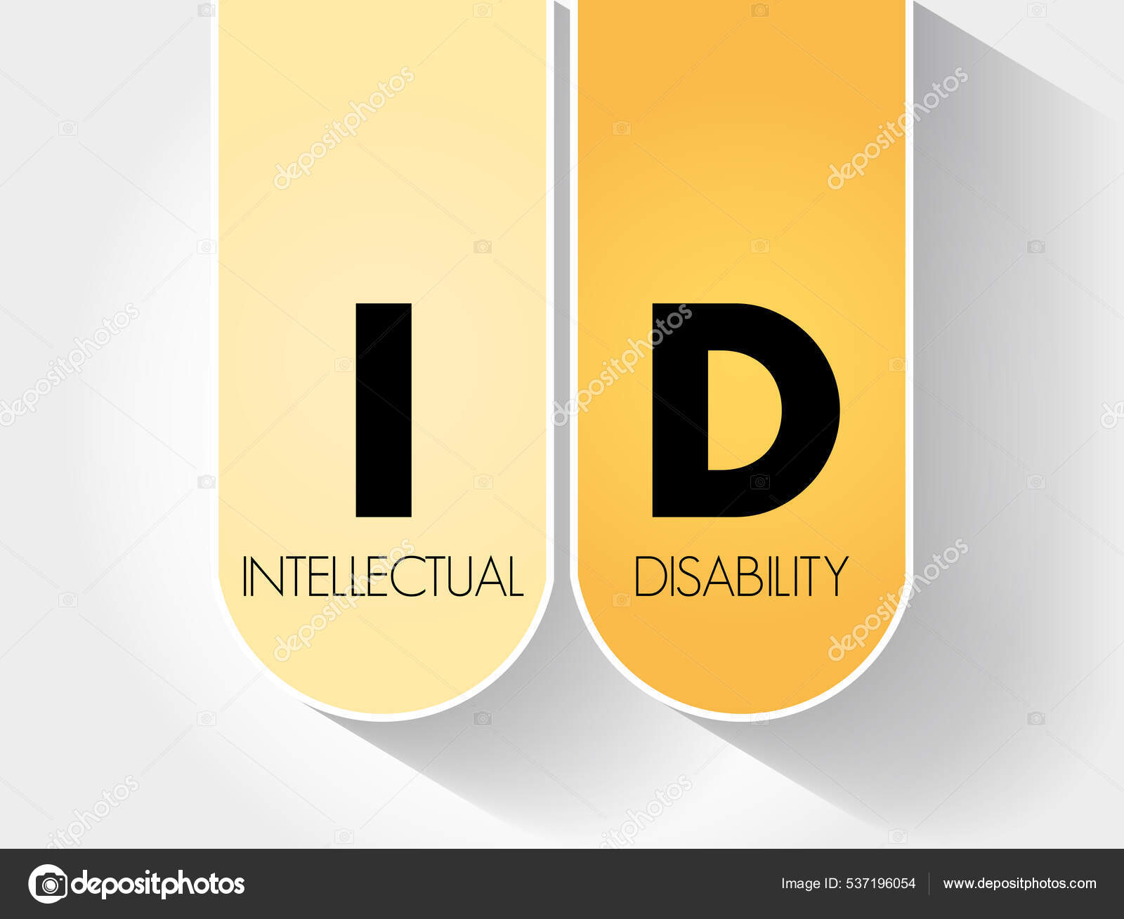 Intellectual Disability Acronym Medical Concept Background Stock Vector ...