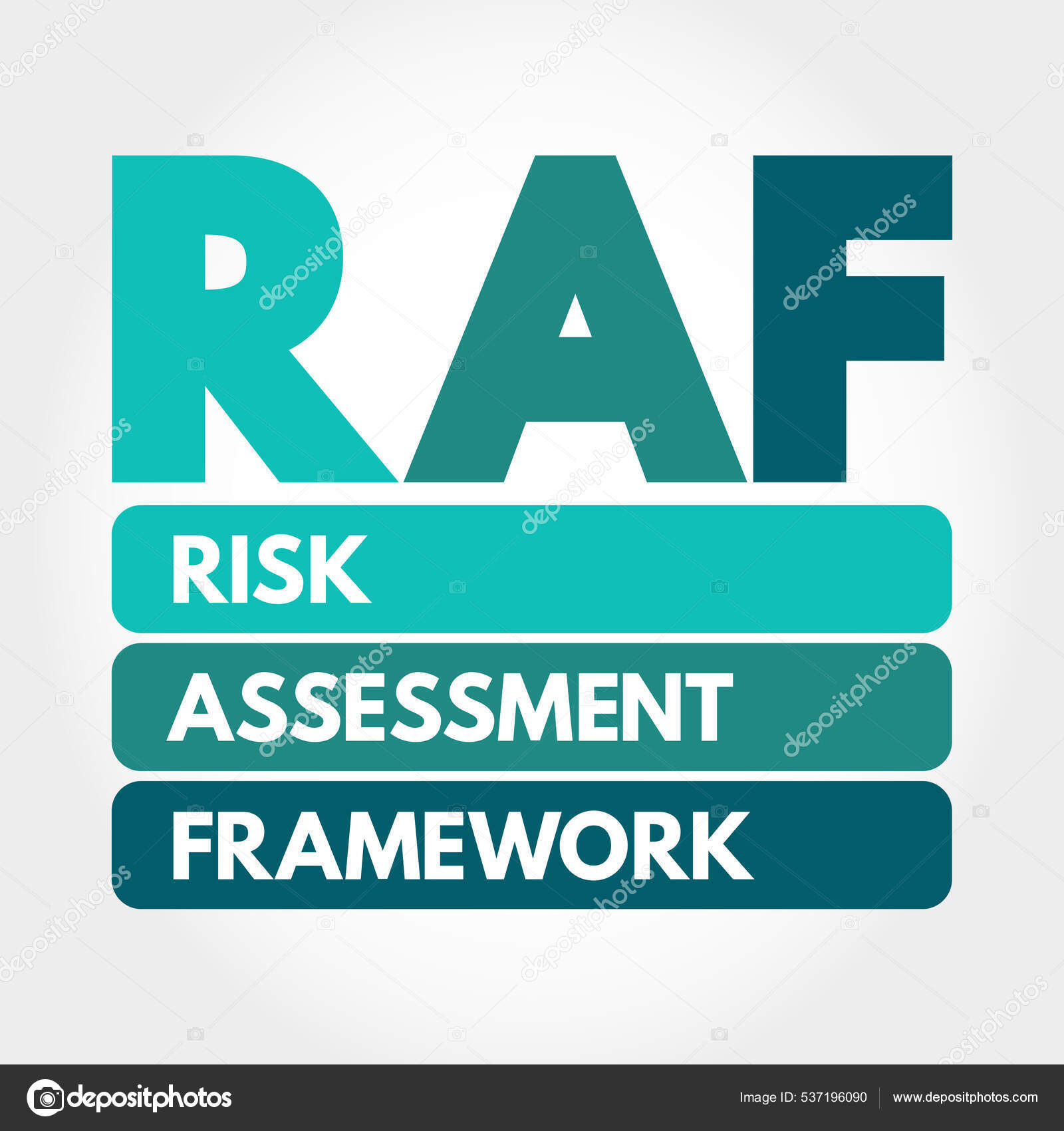 Raf Risk Assessment Framework Akronym Geschäftsidee Hintergrund Stock ...