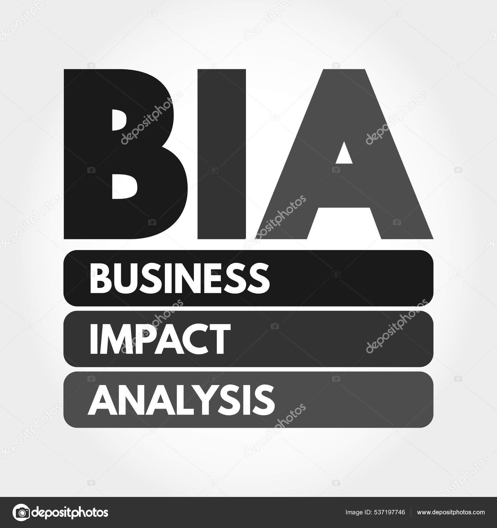 Bia Business Impact Analysis Acronym Concept Background Stock Vector ...
