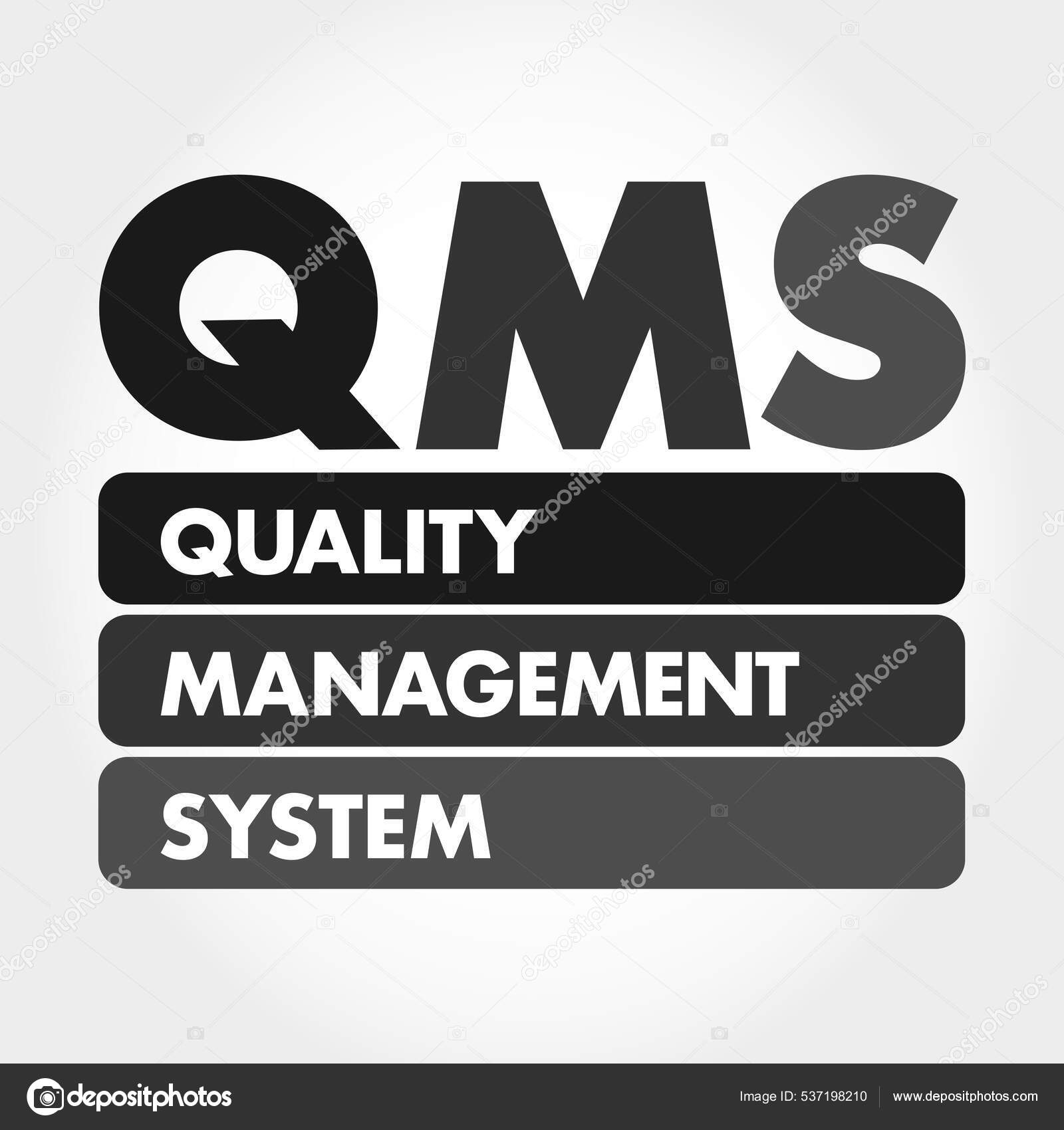 Qms Quality Management System Acronym Business Concept Background Stock ...