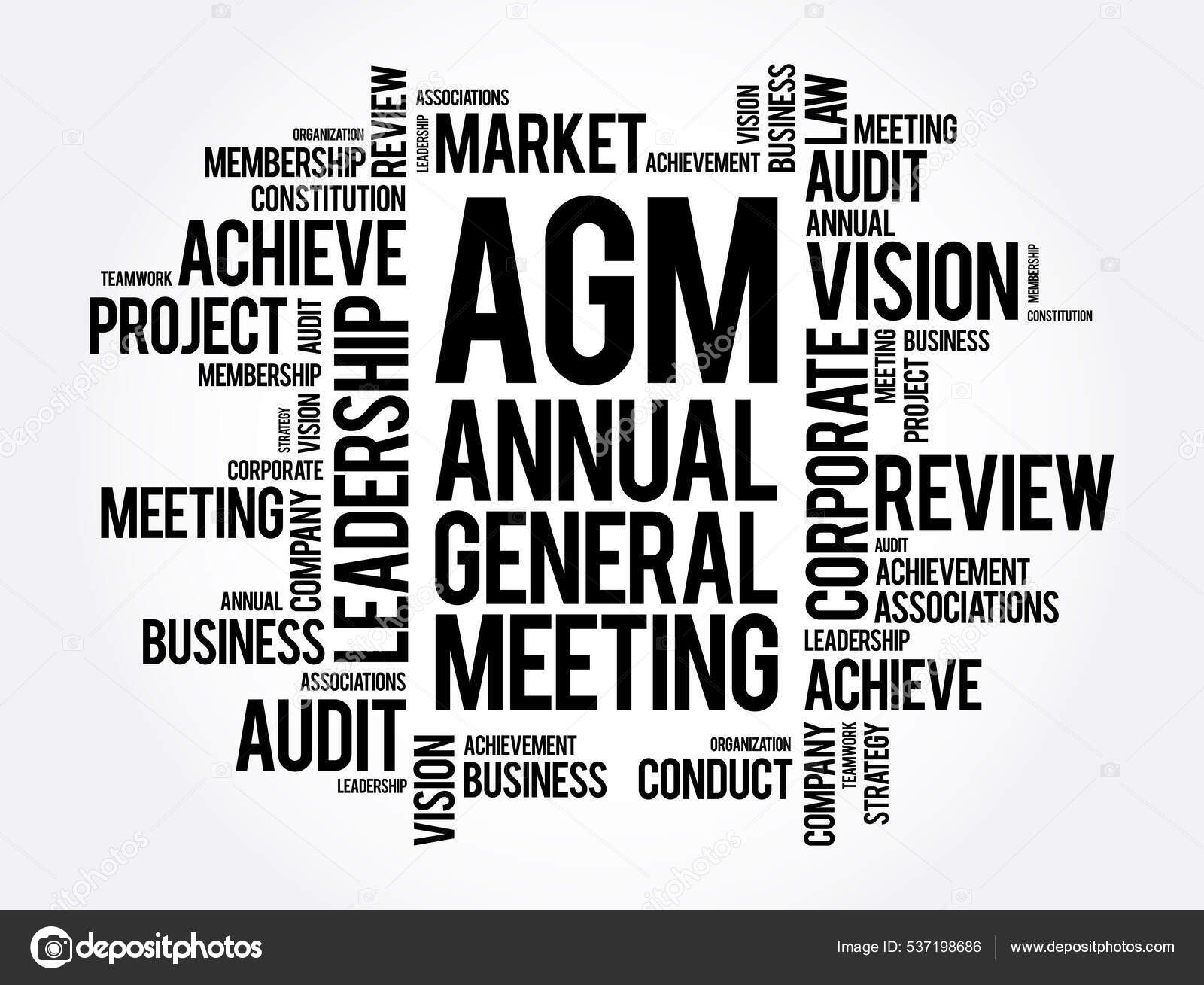 Agm Annual General Meeting Acronym Business Concept Background Stock ...