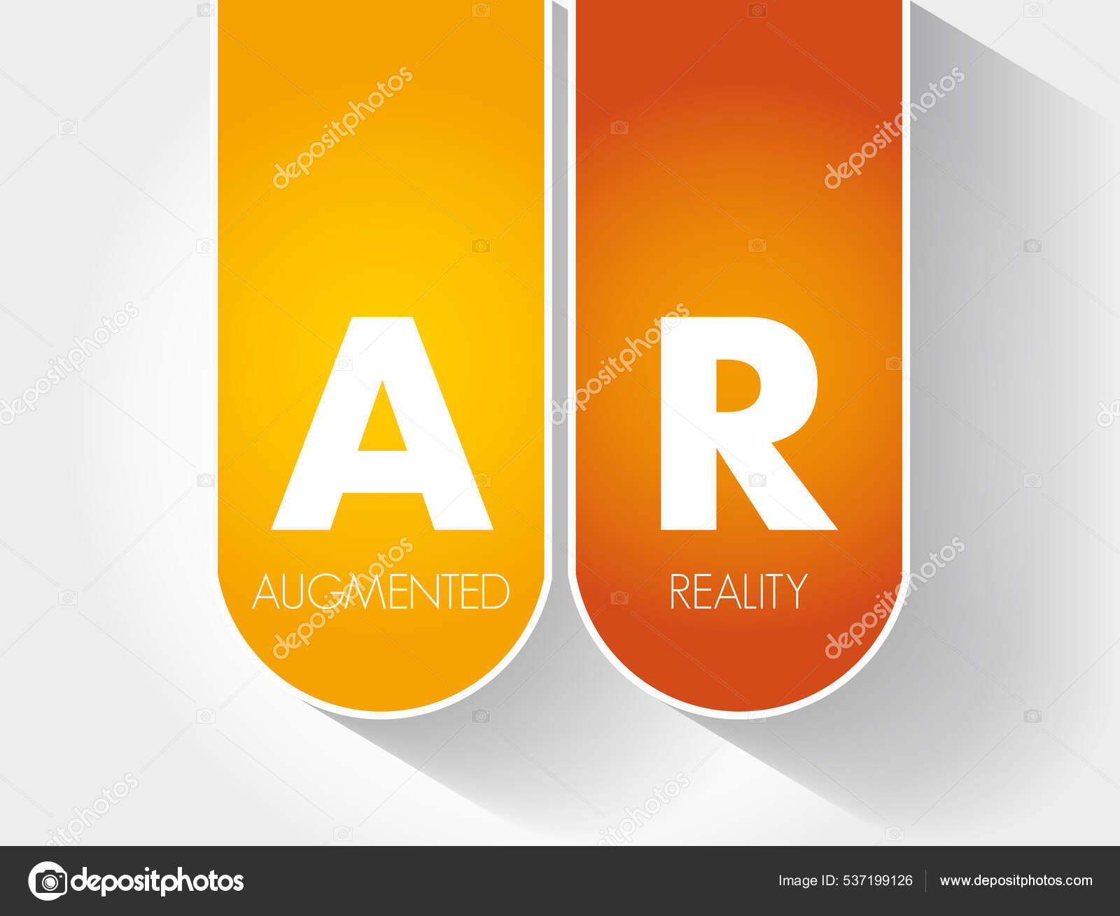 Augmented Reality Acronym Technology Concept Background Stock Vector ...