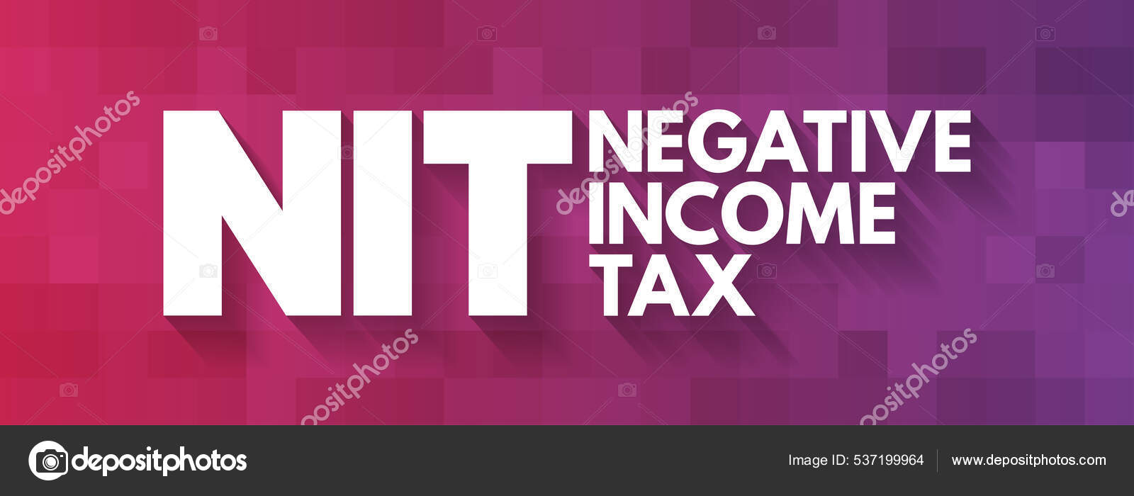 Nit Negative Income Tax Acronym Business Concept Background Stock ...