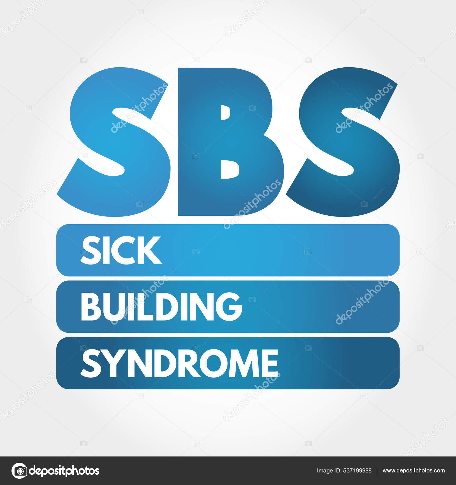 Sbs Sick Building Syndrome Acronym Medical Concept Background Stock ...