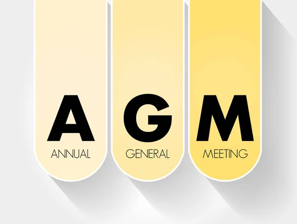 Agm Annual General Meeting Acronym Business Concept Background Stock ...