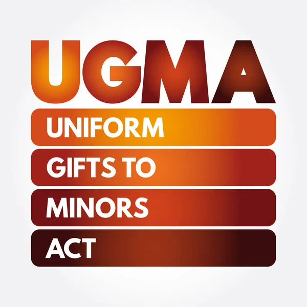 UGMA - Acrónimo de Ley de Regalos Uniformes a Menores, fondo conceptual ...