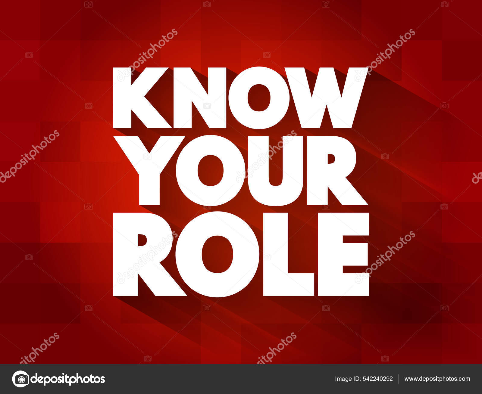 Know Your Role Text Quote Concept Background Stock Vector by ©dizanna ...