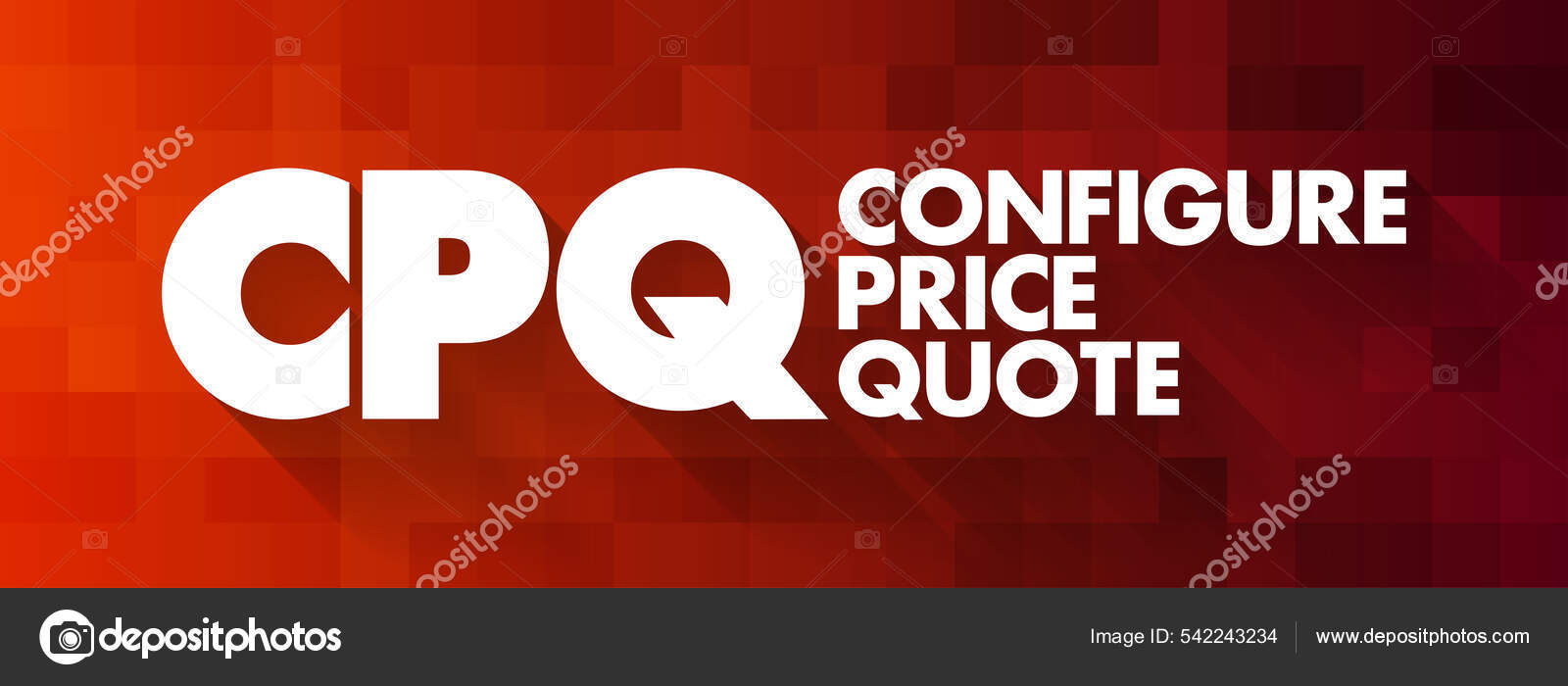 Cpq Configure Price Quote Acronym Business Concept Background Stock ...