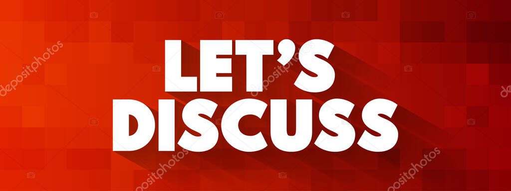 Lets is discuss Vector Art Stock Images | Depositphotos