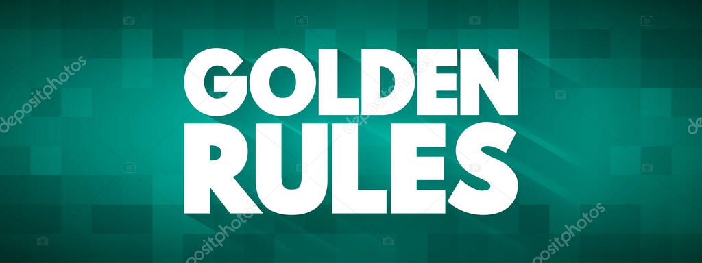 Golden rules Vector Art Stock Images | Depositphotos