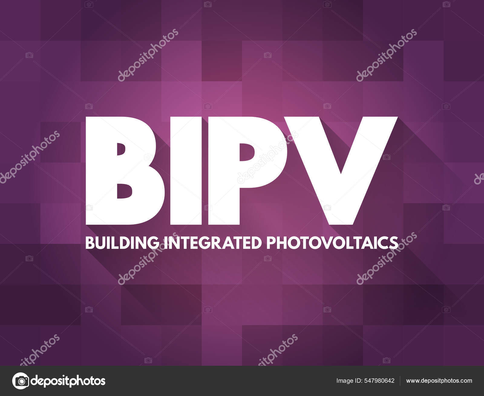 Bipv Building Integrated Photovoltaic Acronym Abbreviation Concept ...