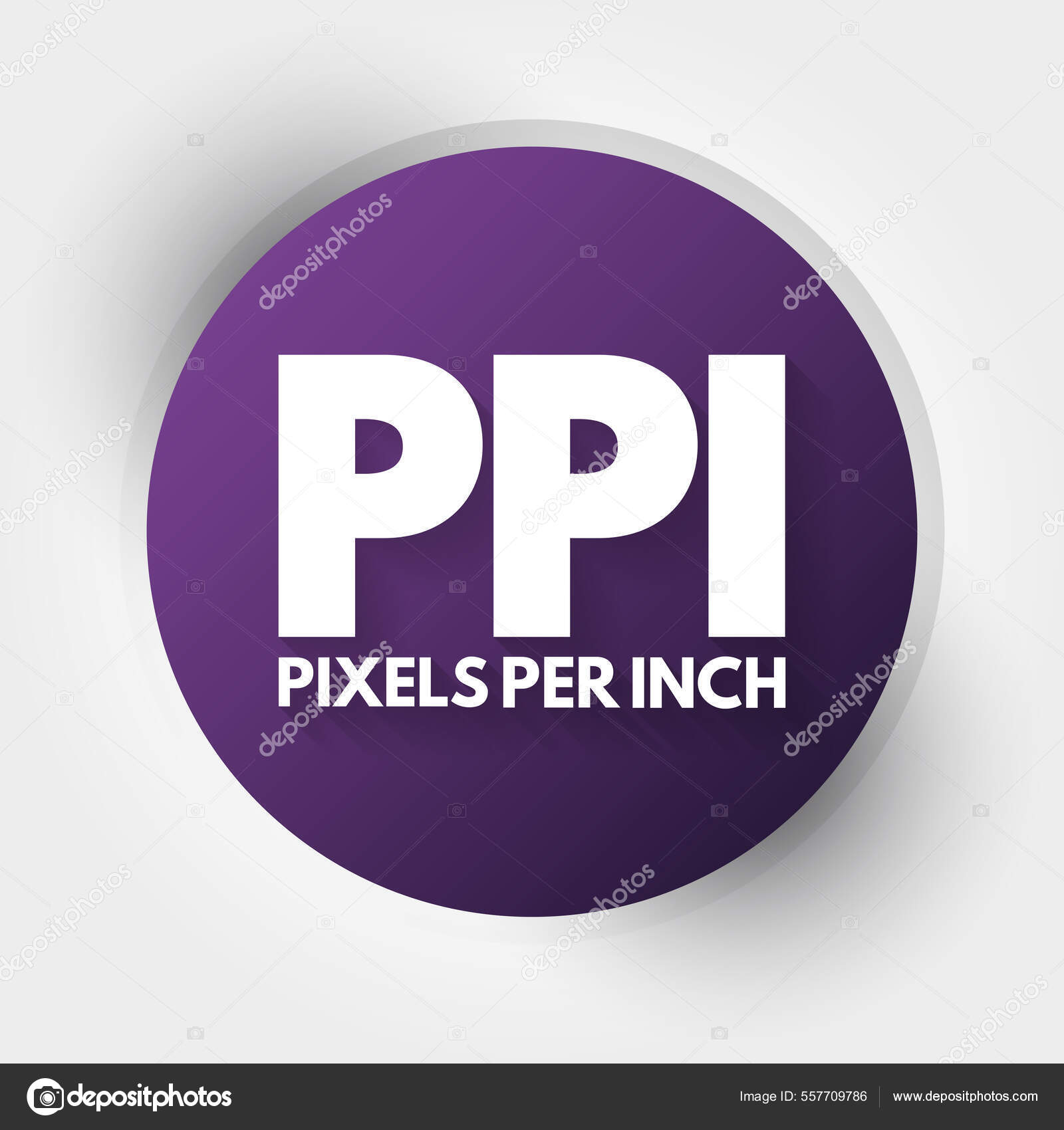 Ppi Pixels Inch Acronym Technology Concept Background Stock Vector ...