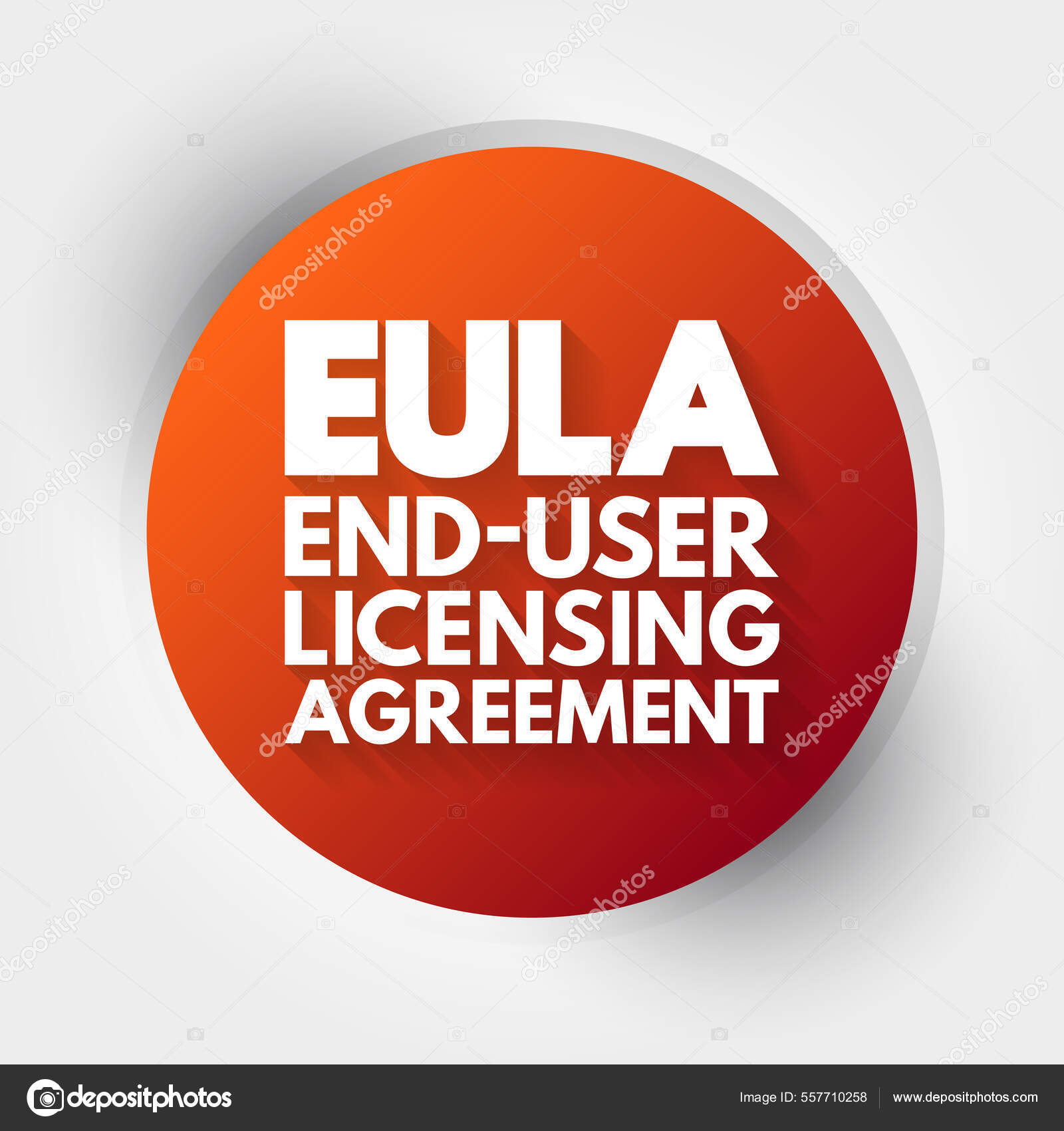 Eula End User Licensing Agreement Acronym Technology Concept Background ...