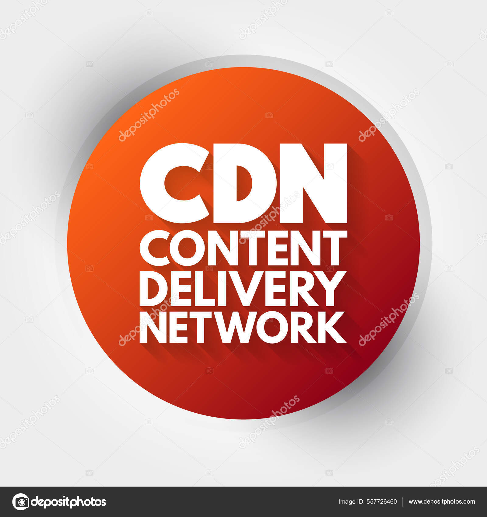 Cdn Content Delivery Network Acronym Technology Concept Background ...