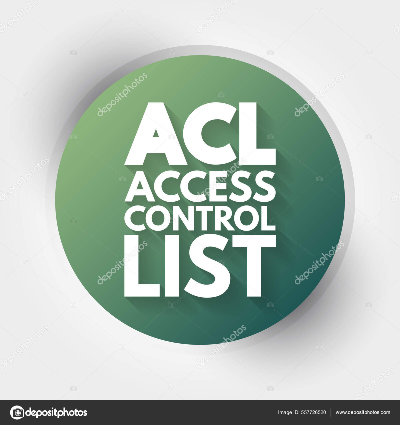 Acl Acrónimo Access Control List Technology Concept Background Vector de stock por ©dizanna ...