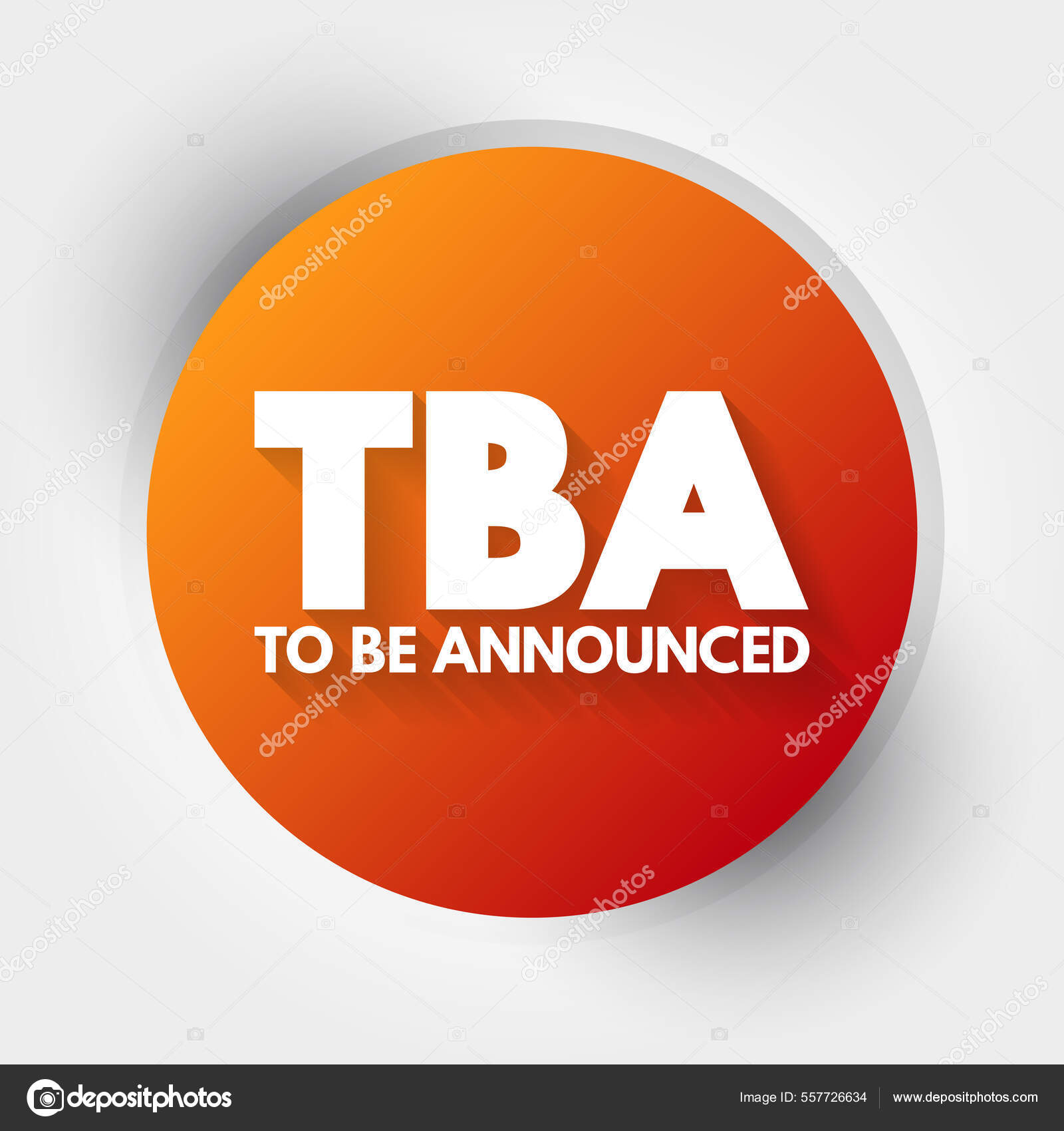 Tba Announced Acronym Business Concept Background Stock Vector Image by ...