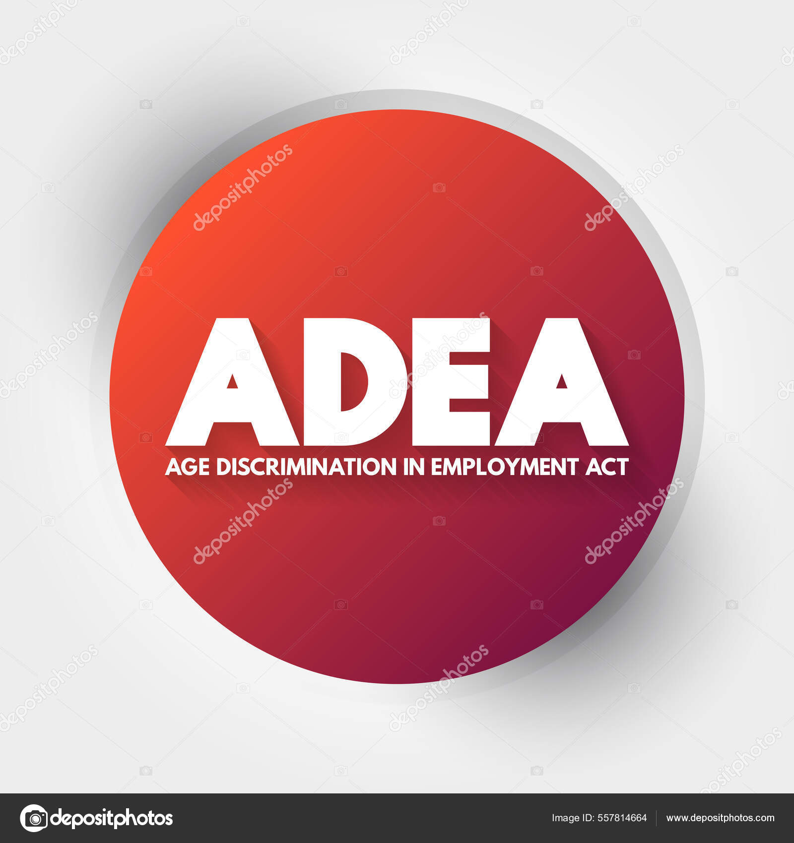 Adea Age Discrimination Employment Act Acronym Concept Background Stock ...