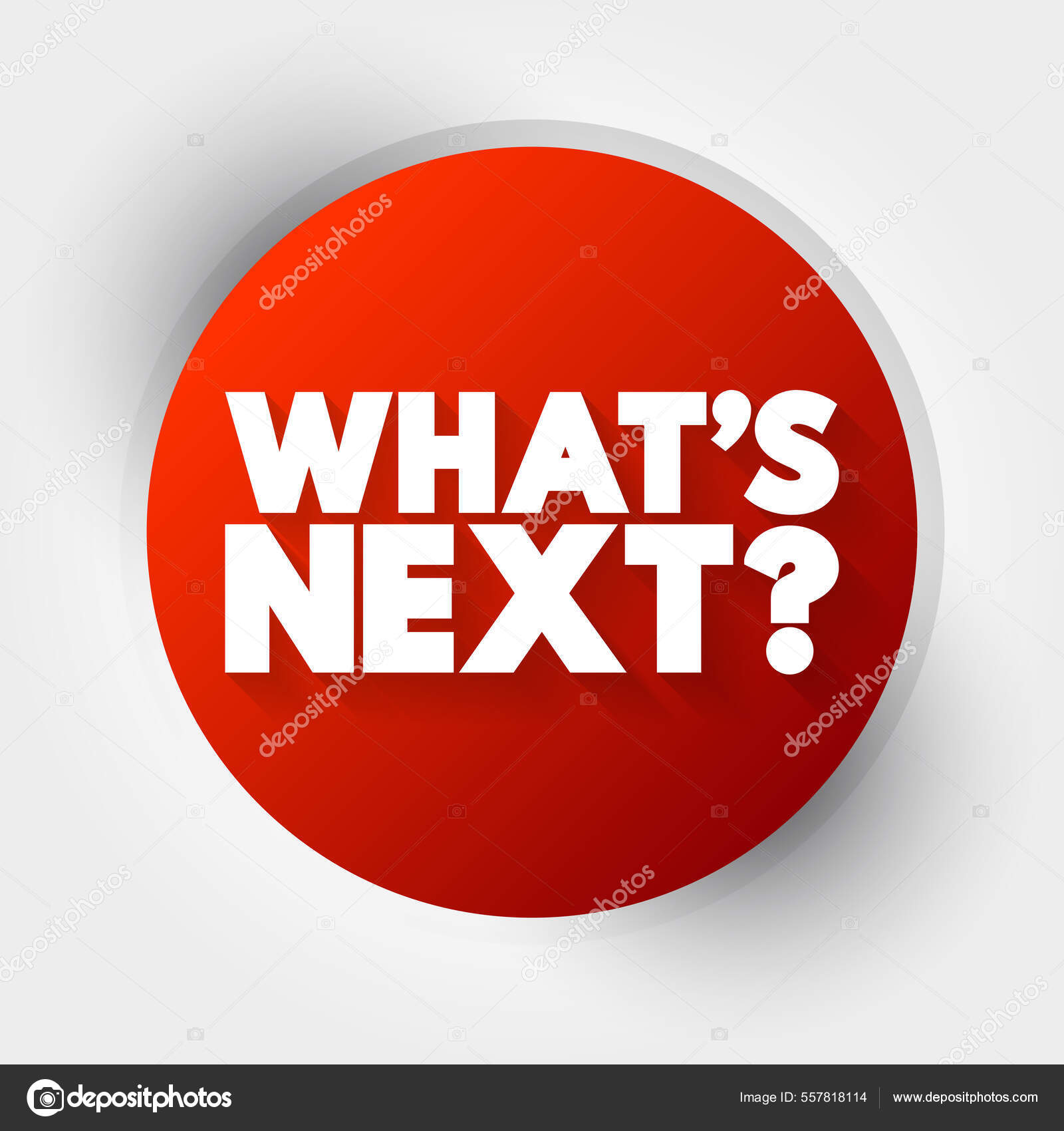 What's Next Question Text Concept Background Stock Vector Image by ...