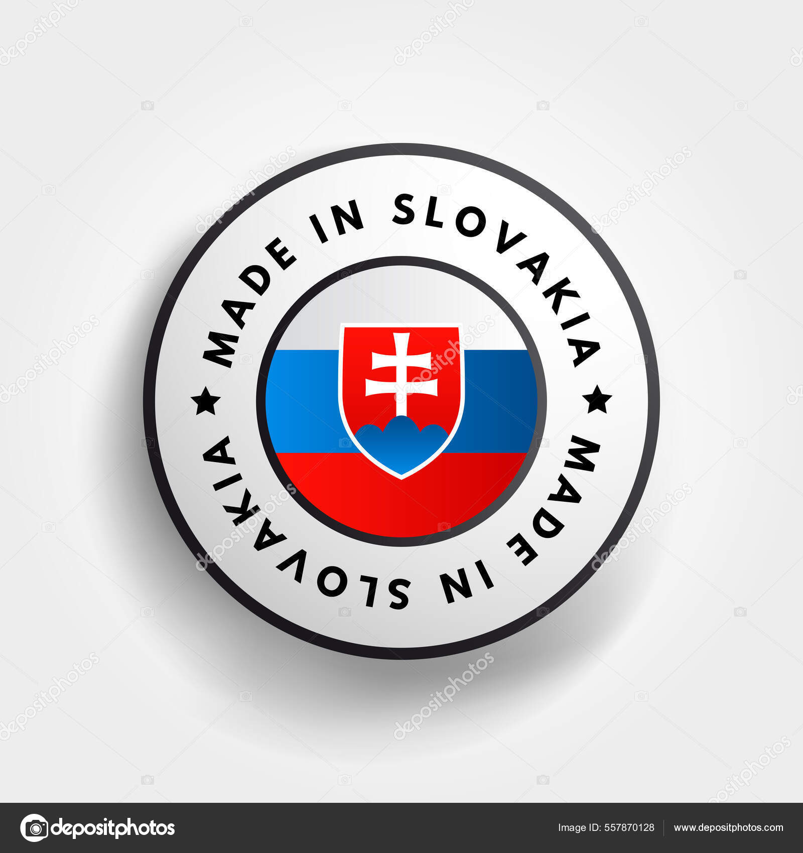 Made Slovakia Text Emblem Badge Concept Background Stock Vector by ...
