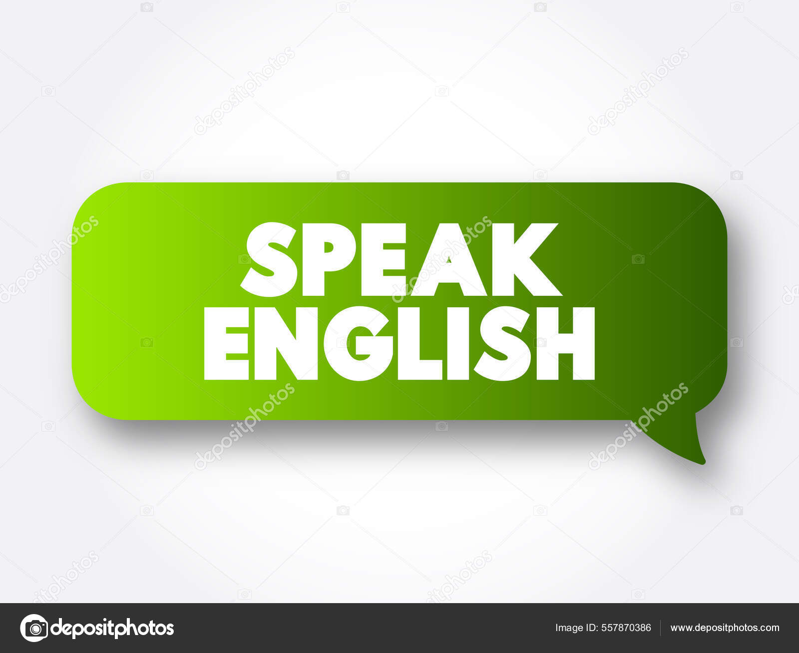 Speak English Text Message Bubble Education Concept Background Stock ...