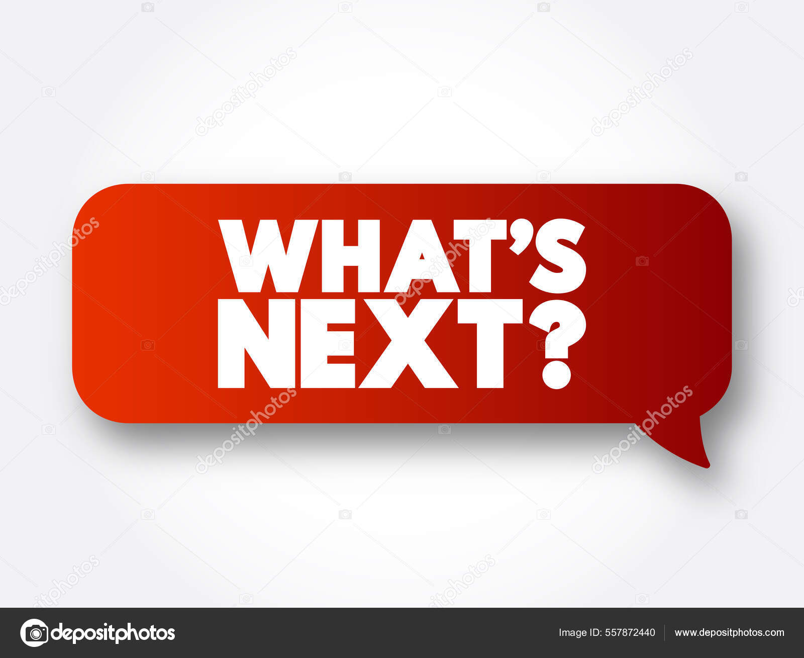 What's Next Question Text Message Bubble Concept Background Stock ...