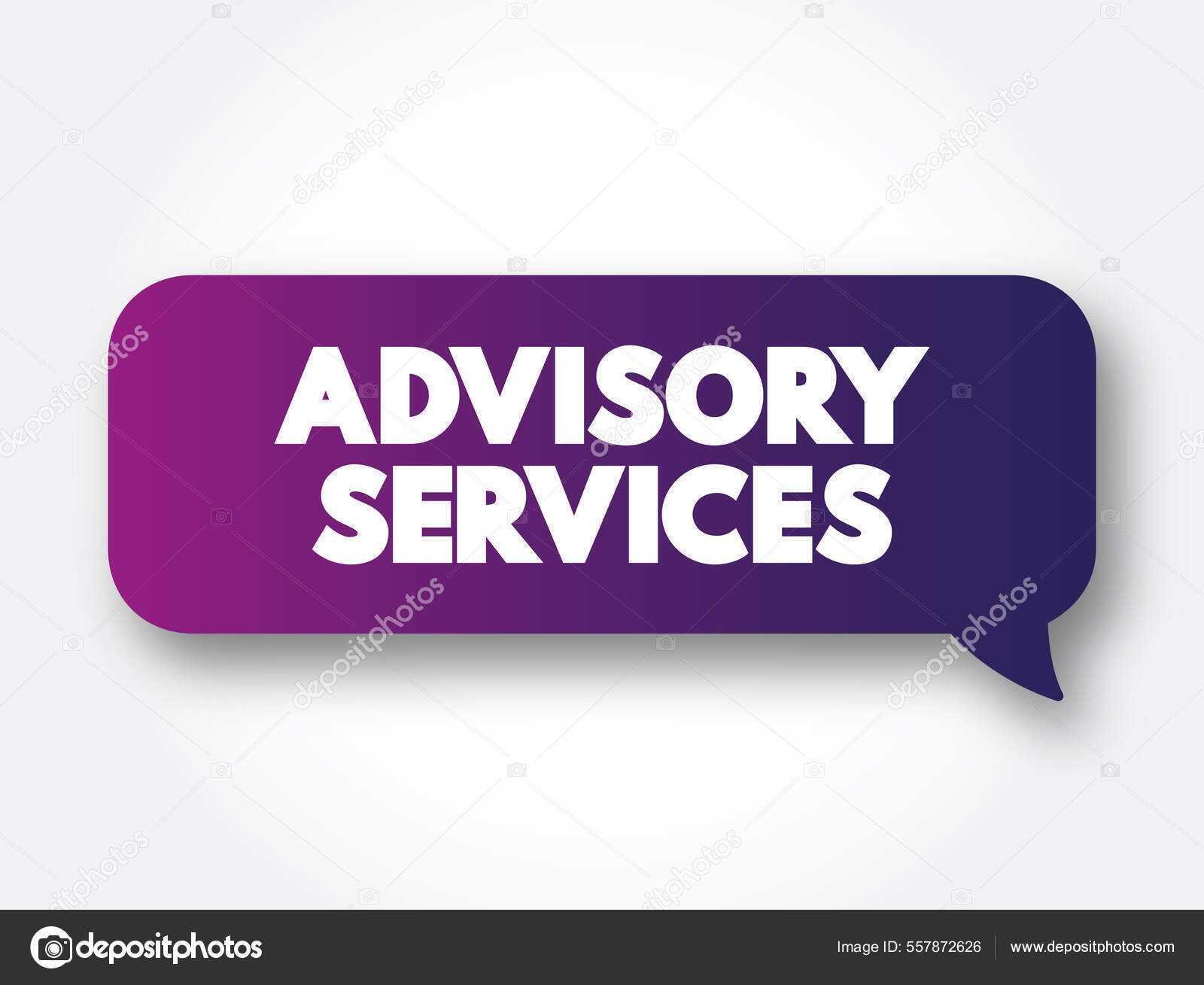 Advisory Services Text Message Bubble Business Concept Background Stock ...