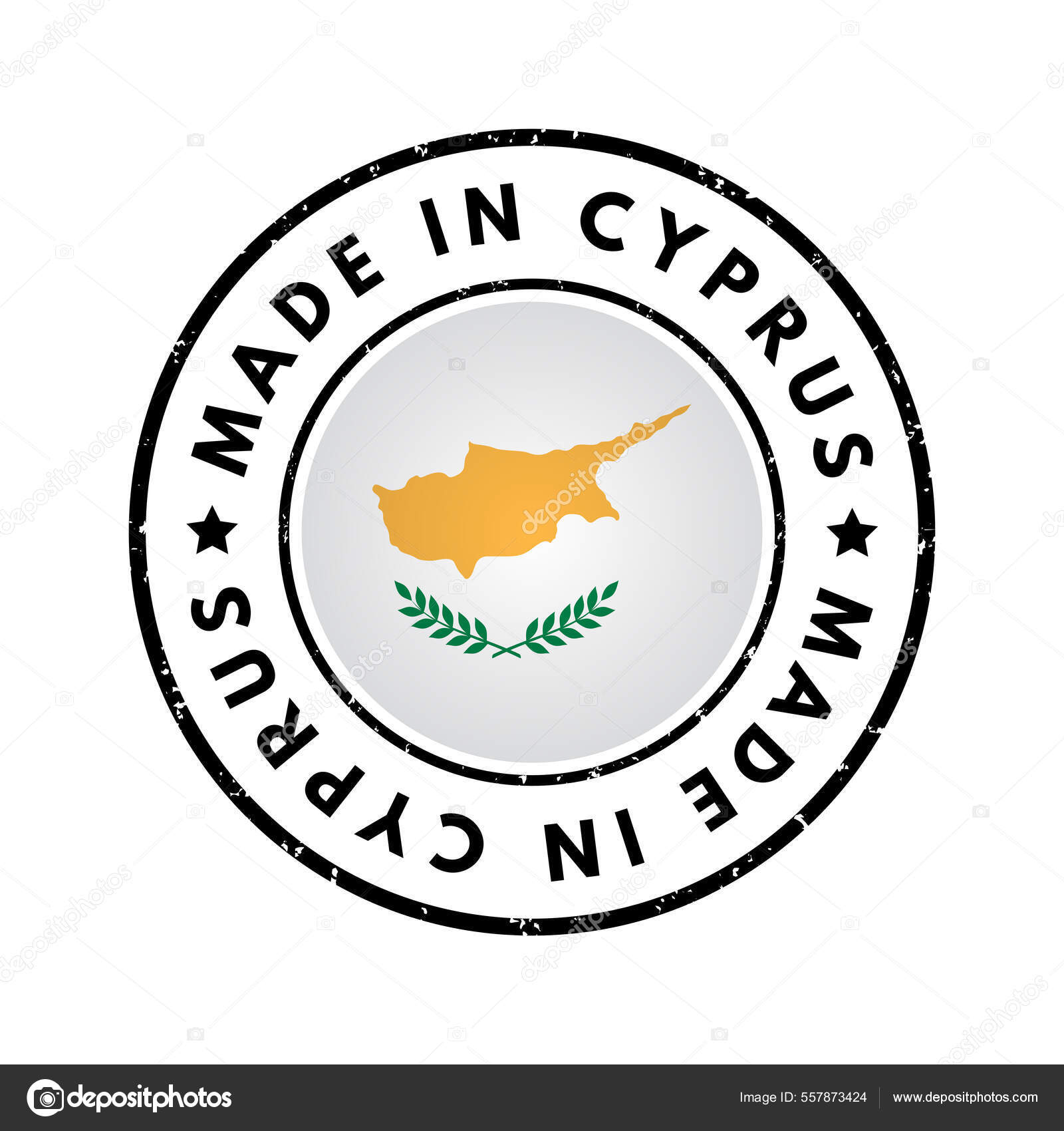 Made Cyprus Text Emblem Badge Concept Background Stock Vector by ...