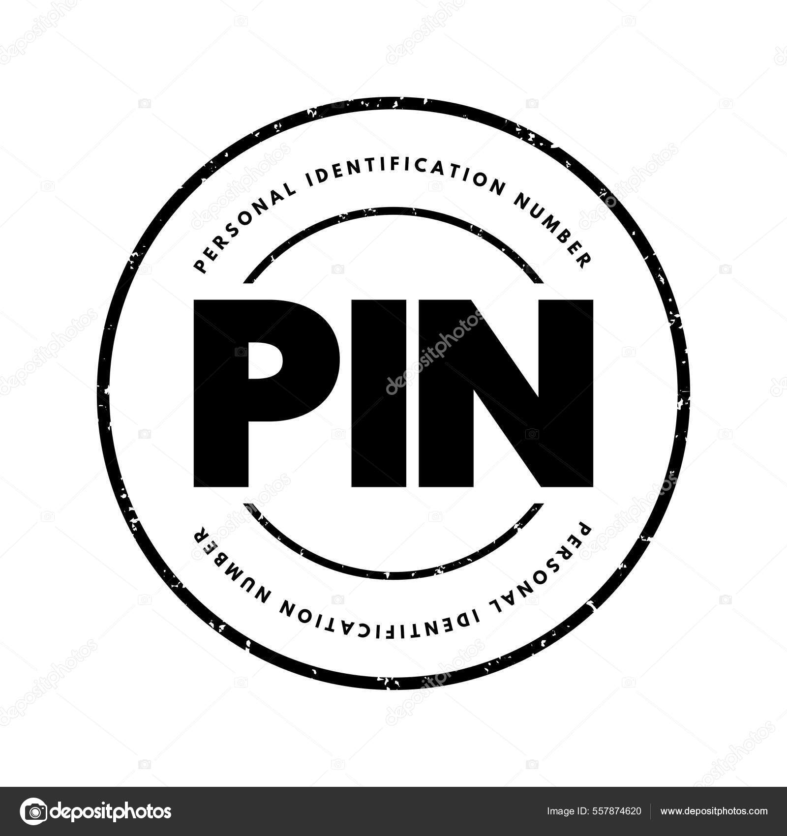 Pin Personal Identification Number Passcode Used Process Authenticating ...
