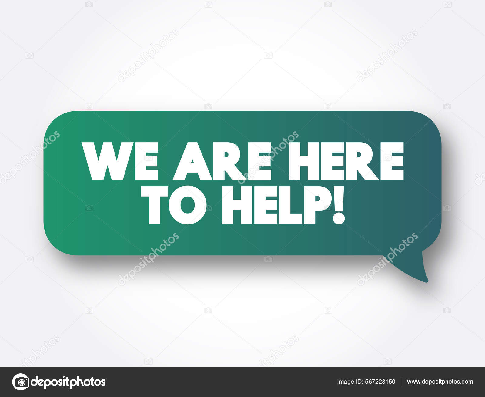 Here Help Text Message Bubble Concept Background Stock Vector Image by ...